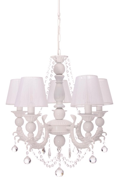 Umur Aydınlatma Eleganza 5'li Beyaz Şapkalı Avize Sarkıt