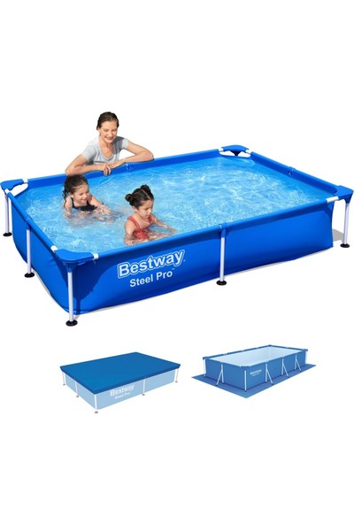 Bestway Dikdörtgen Prefabrik Havuz Set BW449 56401 (221 cm x 150 cm )