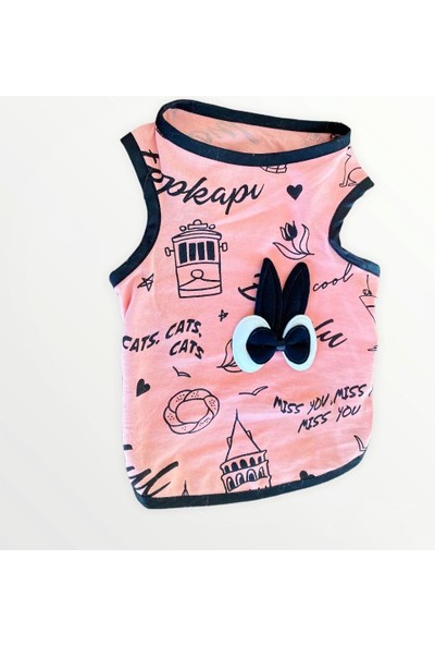 Kemique Pink Istanbul Atlet Kedi Kıyafeti Kedi Elbisesi Kemique Pink Istanbul Atlet Kedi Kıyafeti Kedi Elbisesi