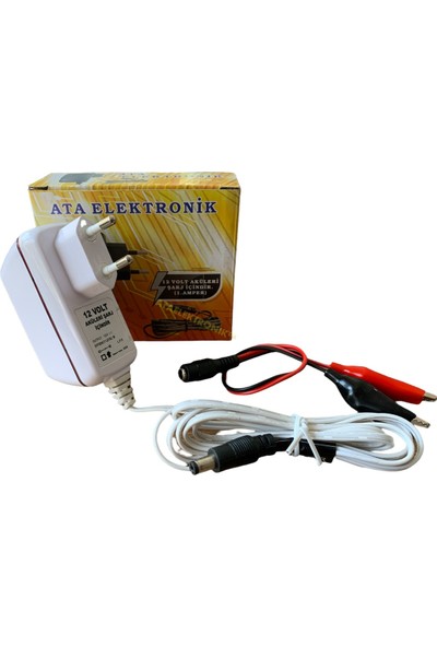Ata Elektronik Çocuk Oyuncak Atv Utv Akülü Araç Araba 12 Volt Aküler Için Adaptör Şarj Cihazı Extra Maşalı Kablolu 1 Amper - Kesicili - Beyaz Ata Elektronik Çocuk Oyuncak Atv Utv Akülü Araç Araba 12 Volt Aküler Için Adaptör Şarj Cihazı Extra Maşalı Kablolu 1 Amper - Kesicili - Beyaz