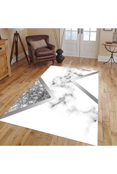 Benzahome Dijital Baskılı Keçe ( Dot ) Taban Halı MS96