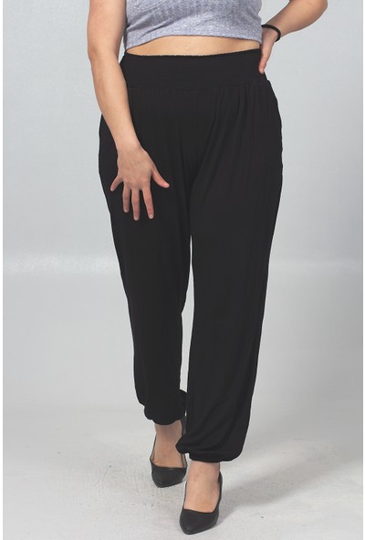 Truva Xxl Büyük Beden Kadın Giyim Şalvar Penye Pantolon Çok Renkli PN231