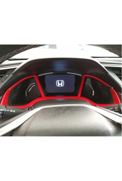 Çmk Honda Civic Fc5 2016-2020 Gösterge Kaplama Kırmızı Çmk Honda Civic Fc5 2016-2020 Gösterge Kaplama Kırmızı