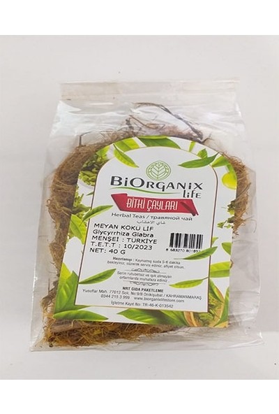 Biorganix Life Meyan Kökü Lif 40 gr Biorganix Life Meyan Kökü Lif 40 gr