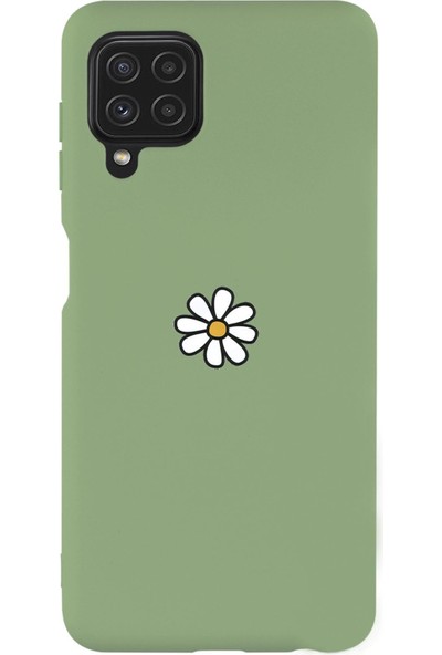 Moodcase Galaxy M32 Uyumlu Papatya Desenli Premium Silikonlu Lansman Telefon Kılıfı