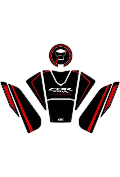 GP Kompozit Honda CBR 650 R 2019-2022 Uyumlu Tank Pad Seti Siyah GP Kompozit Honda CBR 650 R 2019-2022 Uyumlu Tank Pad Seti Siyah