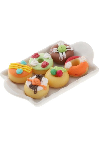 Honeyge 1:12 Dollhouse Minyatür Gıda Tiny Donuts Donut Seramik Tepsi Dekor Seti (Yurt Dışından) Honeyge 1:12 Dollhouse Minyatür Gıda Tiny Donuts Donut Seramik Tepsi Dekor Seti (Yurt Dışından)