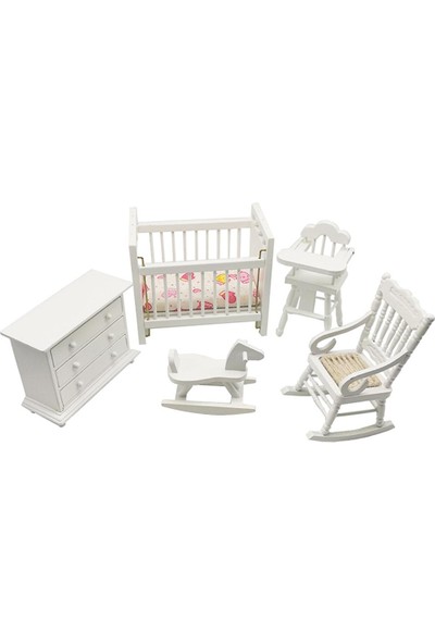 Honeyge 5x 1/12 Ölçekli Ahşap Sallanan At + Cot + Gardrop (Yurt Dışından) Honeyge 5x 1/12 Ölçekli Ahşap Sallanan At + Cot + Gardrop (Yurt Dışından)