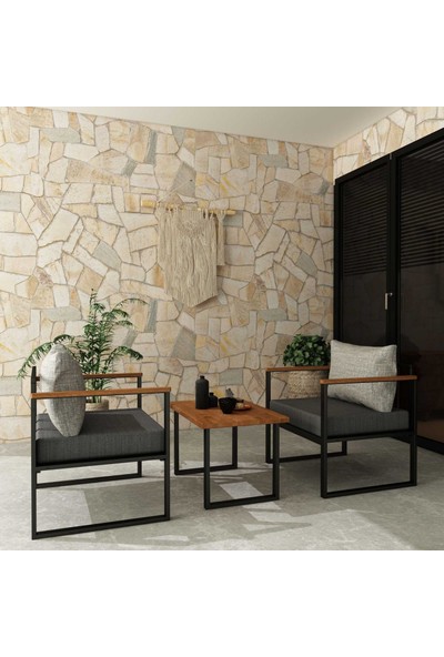 Woodesk Nature Bahçe Takımı 1+1+Sehpa CPT5504-70