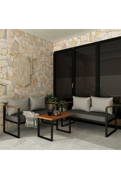 Woodesk Nature Bahçe Takımı 2+2+Sehpa CPT5508-130