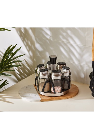 Karaca Dimple Steel 7 Parça Baharat Seti