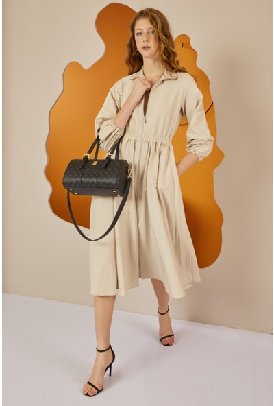 Pierre Cardin Siyah Monogram Omuz Çantası 05PO22Y1549-MN S Pierre Cardin Siyah Monogram Omuz Çantası 05PO22Y1549-MN S