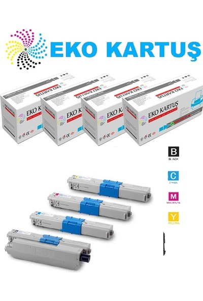 Oki MC562 Muadil 4 Renk Toner,