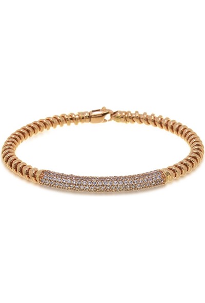 Altınkaynak 14 Ayar Taşlı Altın Bilezik