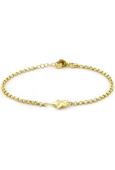 Altınkaynak 14 Ayar Yıldızlı Altın Bileklik