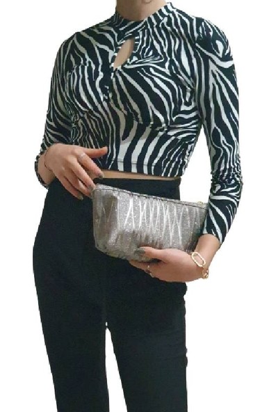 Edwol Kadın Çok Amaçlı Makyaj ve El Çantası Gümüş Edwol Kadın Çok Amaçlı Makyaj ve El Çantası Gümüş