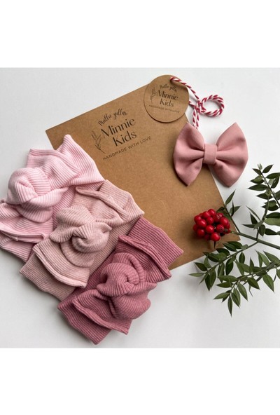 Kız Bebek Çocuk 3'lü Ribana Bandana Seti