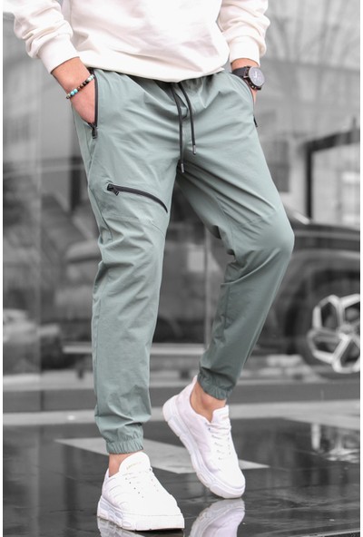 Madmext Yeşil Fermuar Detaylı Paraşüt Jogger Pantolon Madmext Yeşil Fermuar Detaylı Paraşüt Jogger Pantolon