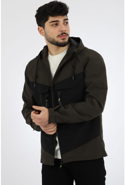 Stil Kombin Cep Kapaklı Çift Renk Mevsimlik Yağmurluk Bl 1279