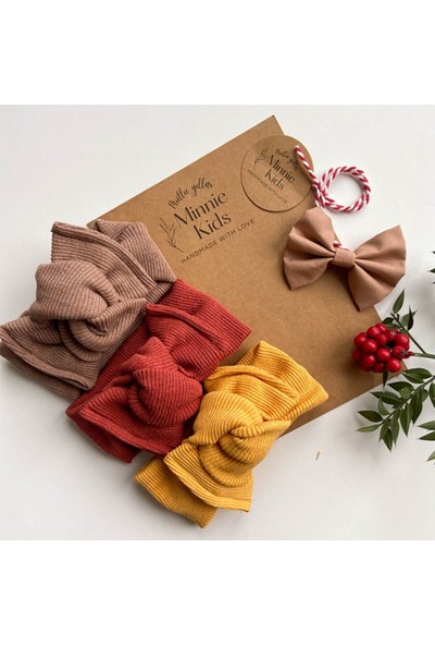 Kız Bebek Çocuk 3lü Bandana Seti