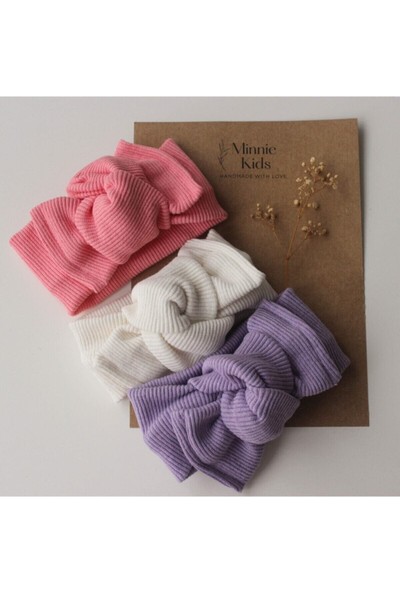 Kız Bebek Çocuk 3'lü Ribana Bandana Seti