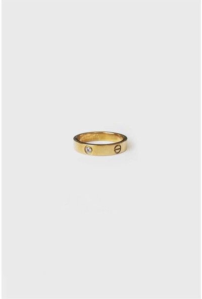Ceptecep Cartier Model Gold Altın Kaplama Taşlı Yüzük Ceptecep Cartier Model Gold Altın Kaplama Taşlı Yüzük