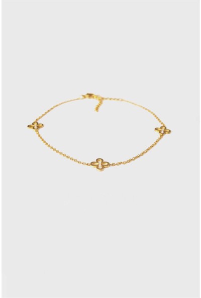 Ceptecep Yoncalı Zincir Gold Altın Kaplama Halhal Ceptecep Yoncalı Zincir Gold Altın Kaplama Halhal