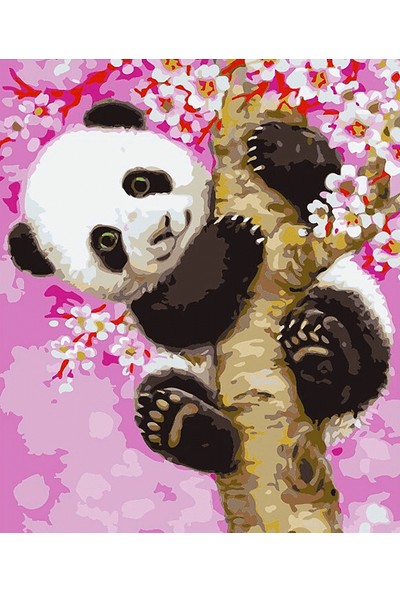 Hobi Tedarik Kiraz Ağacındaki Sevimli Panda Sticker(Çerçevesiz) 40X50 Sayılarla Boyama Hobi Seti Hobi Tedarik Kiraz Ağacındaki Sevimli Panda Sticker(Çerçevesiz) 40X50 Sayılarla Boyama Hobi Seti