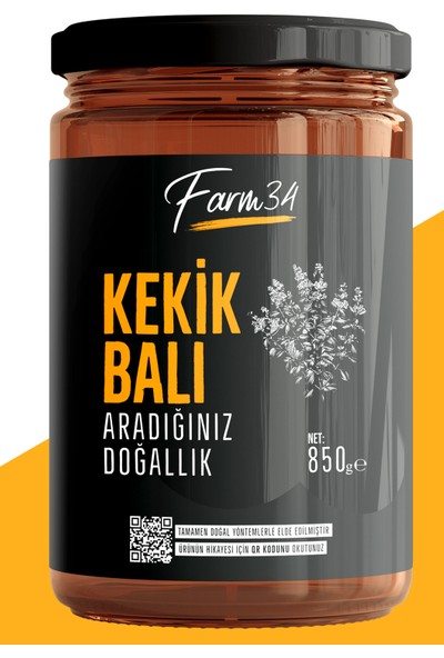 Farm 34 FARM34 Kekik Balı 850 gr Farm 34 FARM34 Kekik Balı 850 gr