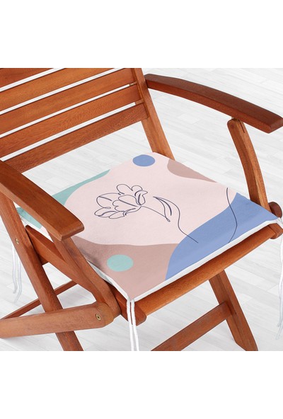 RealHomes Gül Desenli Bohemian Özel Tasarım Dekoratif Fermuarlı Sandalye Minderi