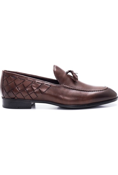 Derimod Erkek Deri Örgü Detaylı Klasik Loafer Derimod Erkek Deri Örgü Detaylı Klasik Loafer