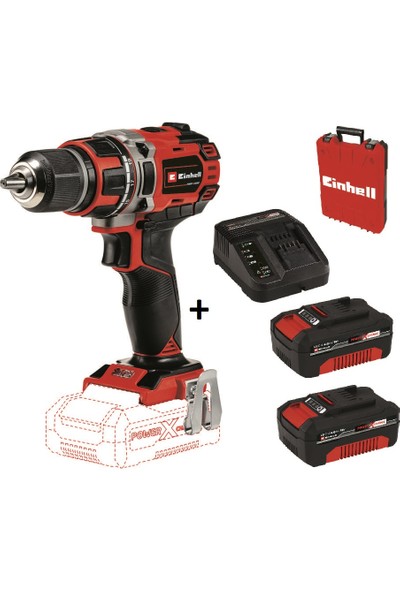 Einhell Te-Cd 18/50 Li-I Bl Darbeli Matkap + 2*4 Ah Starter Kit + Çanta Einhell Te-Cd 18/50 Li-I Bl Darbeli Matkap + 2*4 Ah Starter Kit + Çanta