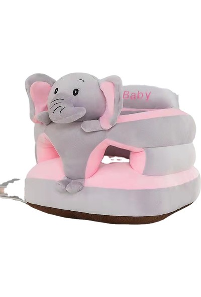 Love Home Bebekler Için Fil Figürlü Peluş Koltuk - Gri (Yurt Dışından)