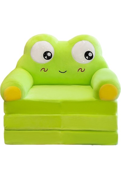 Love Home Çocuklar Için Üç Katmanlı Kurbağa Detaylı Koltuk - Açık Yeşil (Yurt Dışından)