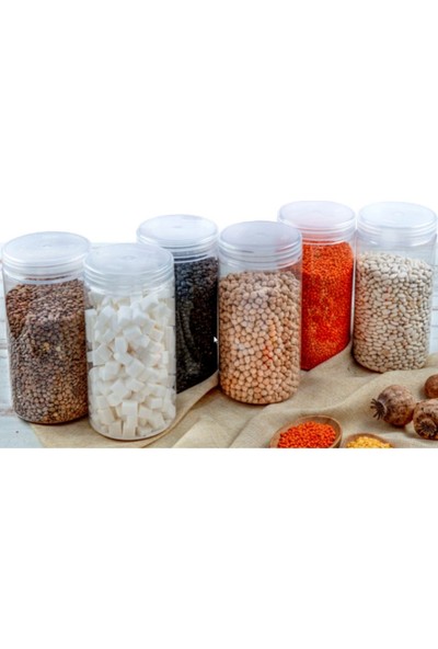 Sarkap 6lı 1500 ml Kapaklı Pet Kavanoz Sarkap 6lı 1500 ml Kapaklı Pet Kavanoz