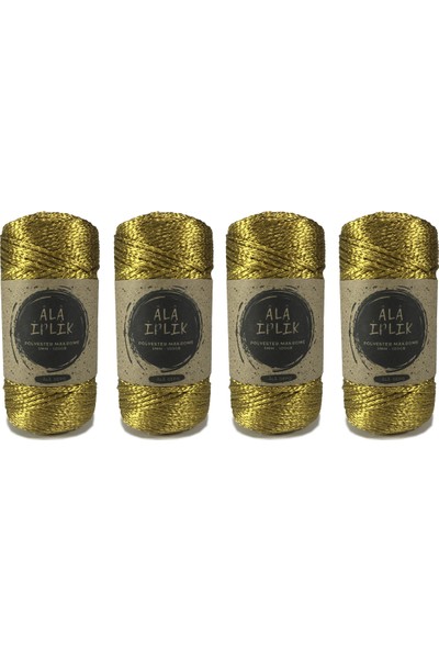 Ala Depo Polyester Makrome Ip 3mm Altın (Gold) 4 Adet Ala Depo Polyester Makrome Ip 3mm Altın (Gold) 4 Adet