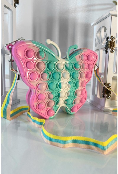 Figürlü Popit Çanta Pembe SBT0767