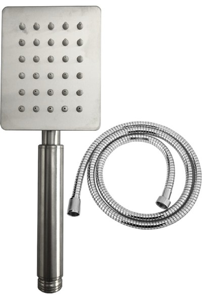 Ahlez Shine Krom Paslanmaz Duş Başlığı + Duş Hortumu Duş Takımı Duş Seti Ahlez Shine Krom Paslanmaz Duş Başlığı + Duş Hortumu Duş Takımı Duş Seti