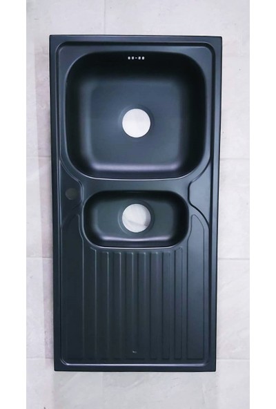 Gralux Evye Siyah Granit Kaplamalı 1.5 Gözlü Sol Damlalıklı 50 x 100 cm Ölçülerinde Paslanmaz Evye Gralux Evye Siyah Granit Kaplamalı 1.5 Gözlü Sol Damlalıklı 50 x 100 cm Ölçülerinde Paslanmaz Evye