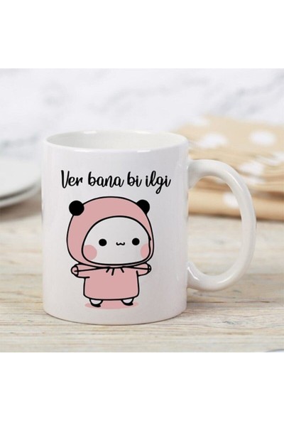 Semiluna Ver Bana Bi Ilgi Yazılı Kupa Bardak ( Pembe ) Semiluna Ver Bana Bi Ilgi Yazılı Kupa Bardak ( Pembe )