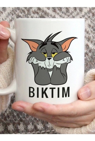 Semiluna Bıktım Modlu Karantinada Yaşam Pazartesi Sendromu Tom ve Jerry Baskılı Beyaz Kupa Bardak Semiluna Bıktım Modlu Karantinada Yaşam Pazartesi Sendromu Tom ve Jerry Baskılı Beyaz Kupa Bardak