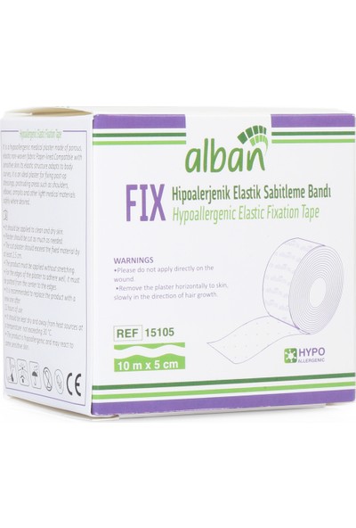 Alban Fıx Elastik Sabitleme Bandı 10MX5CM Alban Fıx Elastik Sabitleme Bandı 10MX5CM