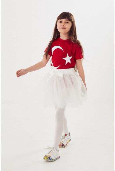 Beli Fiyonklu Çocuk Tül Etek