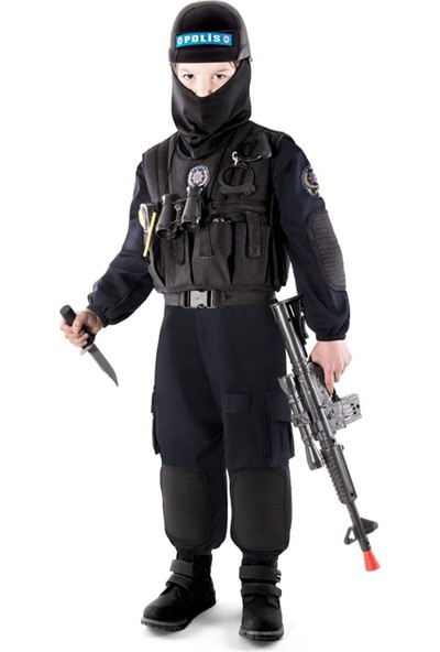 Alaska Polis Kostümü Çocuk Özel Harekat Kıyafeti Alaska Polis Kostümü Çocuk Özel Harekat Kıyafeti
