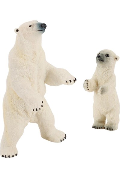 Vogue Simülasyon Arctic Hayvan Figürleri Kutup Ayısı Figürinler Sınıfları Ödüller Anne ve Bebek (Yurt Dışından)
