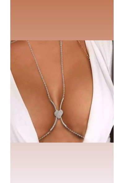 Eva Takı Kalp Vücut - Göğüs - Sütyen Zincir Braketi Eva Takı Kalp Vücut - Göğüs - Sütyen Zincir Braketi