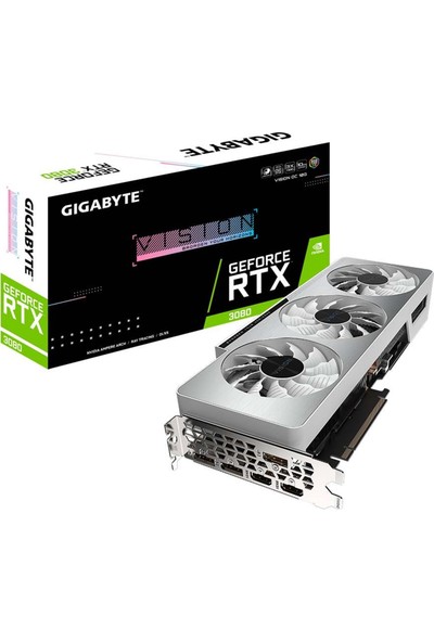 Gigabyte Geforce RTX 3080 Vision Oc 10GB GDDR6x 320 Bit GV-N3080Vision OC-10GD Nvidia Ekran Karti Lhr Gigabyte Geforce RTX 3080 Vision Oc 10GB GDDR6x 320 Bit GV-N3080Vision OC-10GD Nvidia Ekran Karti Lhr