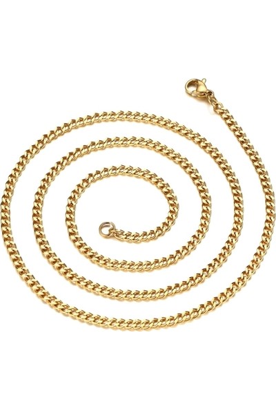 Chavin Traşlı Gold Sarı 60 Cm. 3 Mm. Erkek Çelik Zincir DE92SR-60