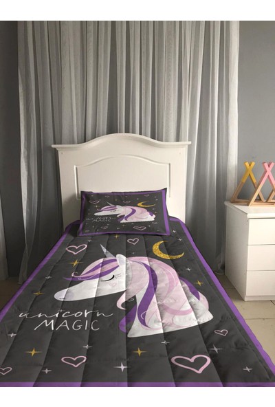 Halımarkt Gri Unicorn Desenli Tek Kişilik Dört Mevsim Nevresim Takımı Halımarkt Gri Unicorn Desenli Tek Kişilik Dört Mevsim Nevresim Takımı