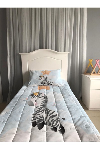 Halımarkt Sevimli Yavru Zebra Tek Kişilik Dört Mevsim Nevresim Takımı